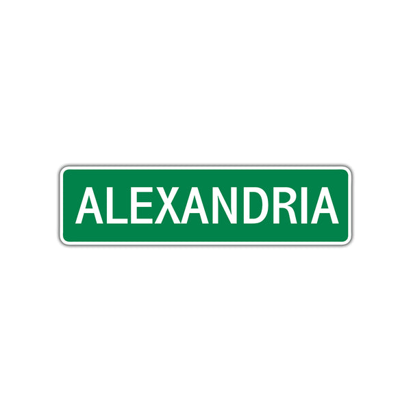 Alexandria Street Sign Children Name Room Plate - Sign Fever