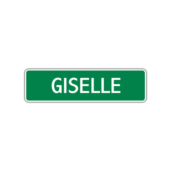 Giselle Street Sign Children Name Room Plate - Sign Fever