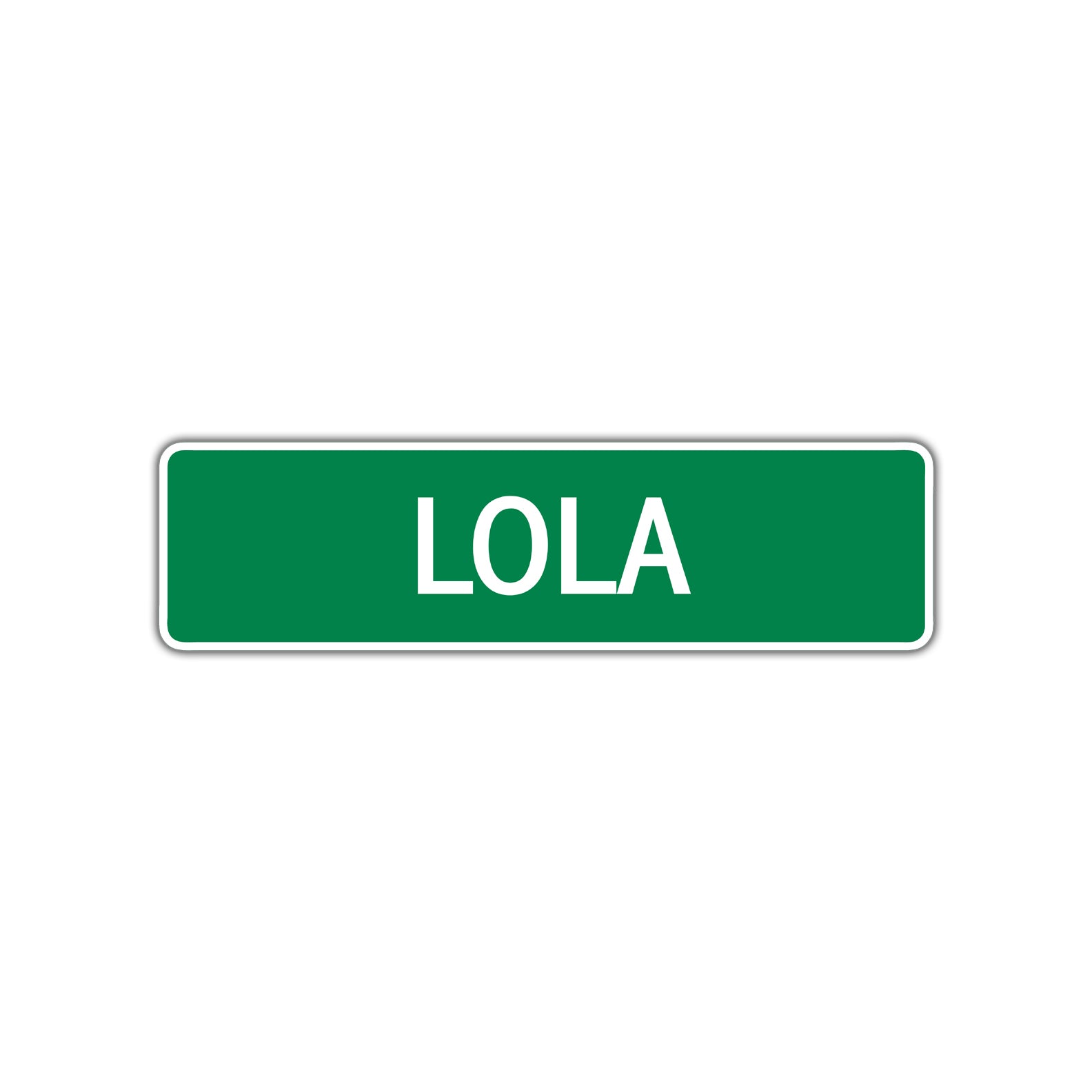 Lola Street Sign Children Name Room Plate - Sign Fever