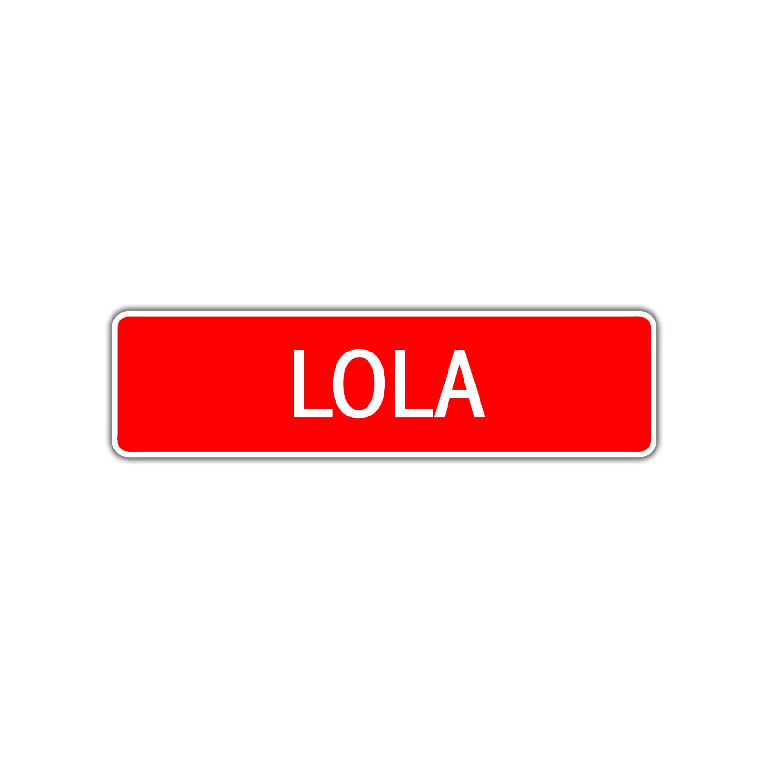 Lola Street Sign Children Name Room Plate - Sign Fever