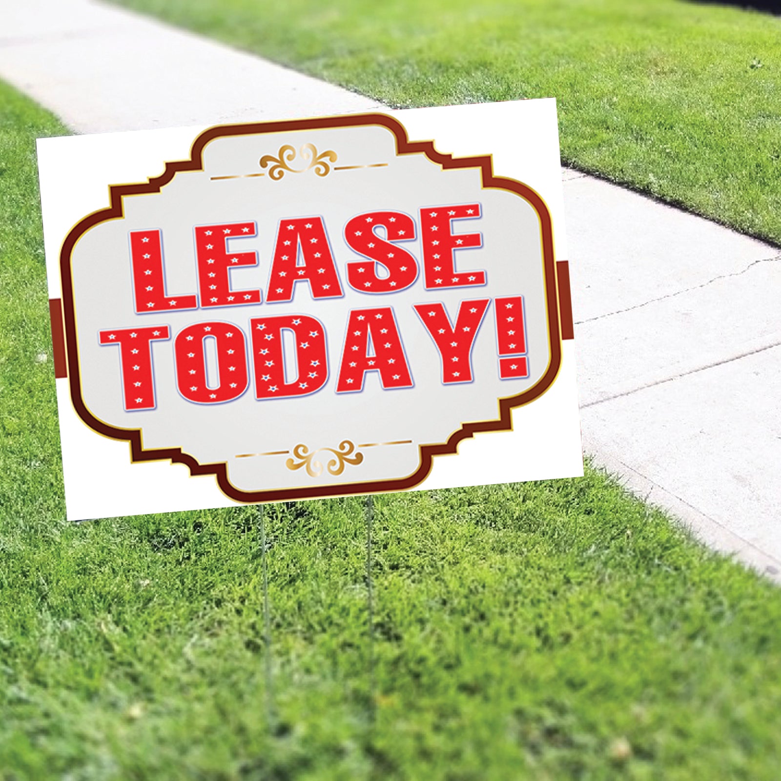 Lease Today Coroplast Printed Yard Sign - Sign Fever