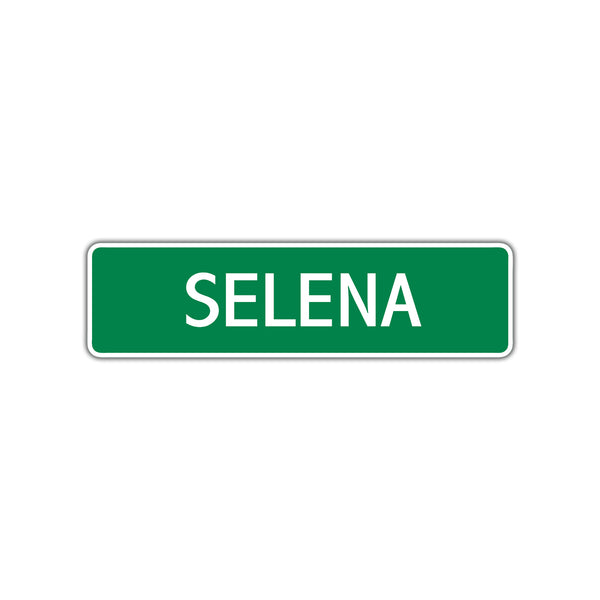 Selena Street Sign Children Name Room Plate - Sign Fever