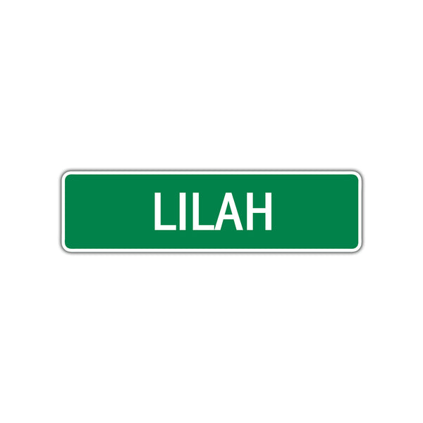 Lilah Street Sign Children Name Room Plate - Sign Fever