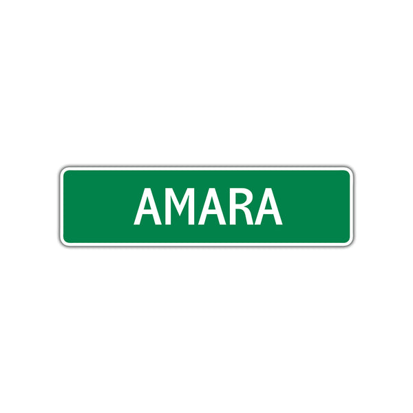 Amara Street Sign Children Name Room Plate - Sign Fever