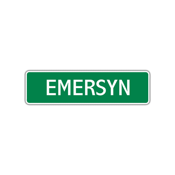 Emersyn Street Sign Children Name Room Plate - Sign Fever