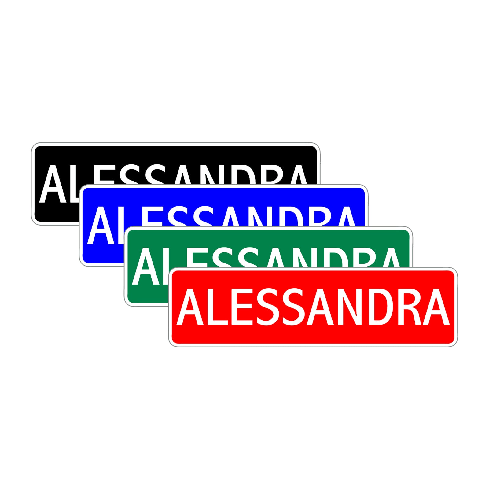 Alessandra Street Sign Children Name Room Plate – Sign Fever