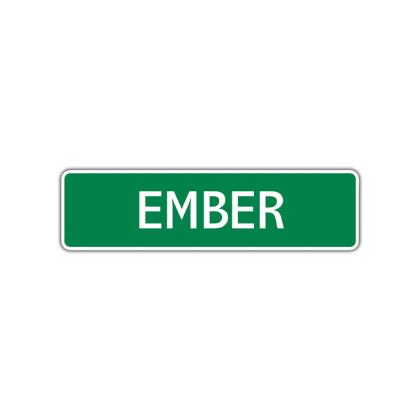 Ember Street Sign Children Name Room Plate - Sign Fever