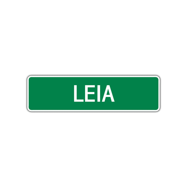 Leia Street Sign Children Name Room Plate - Sign Fever