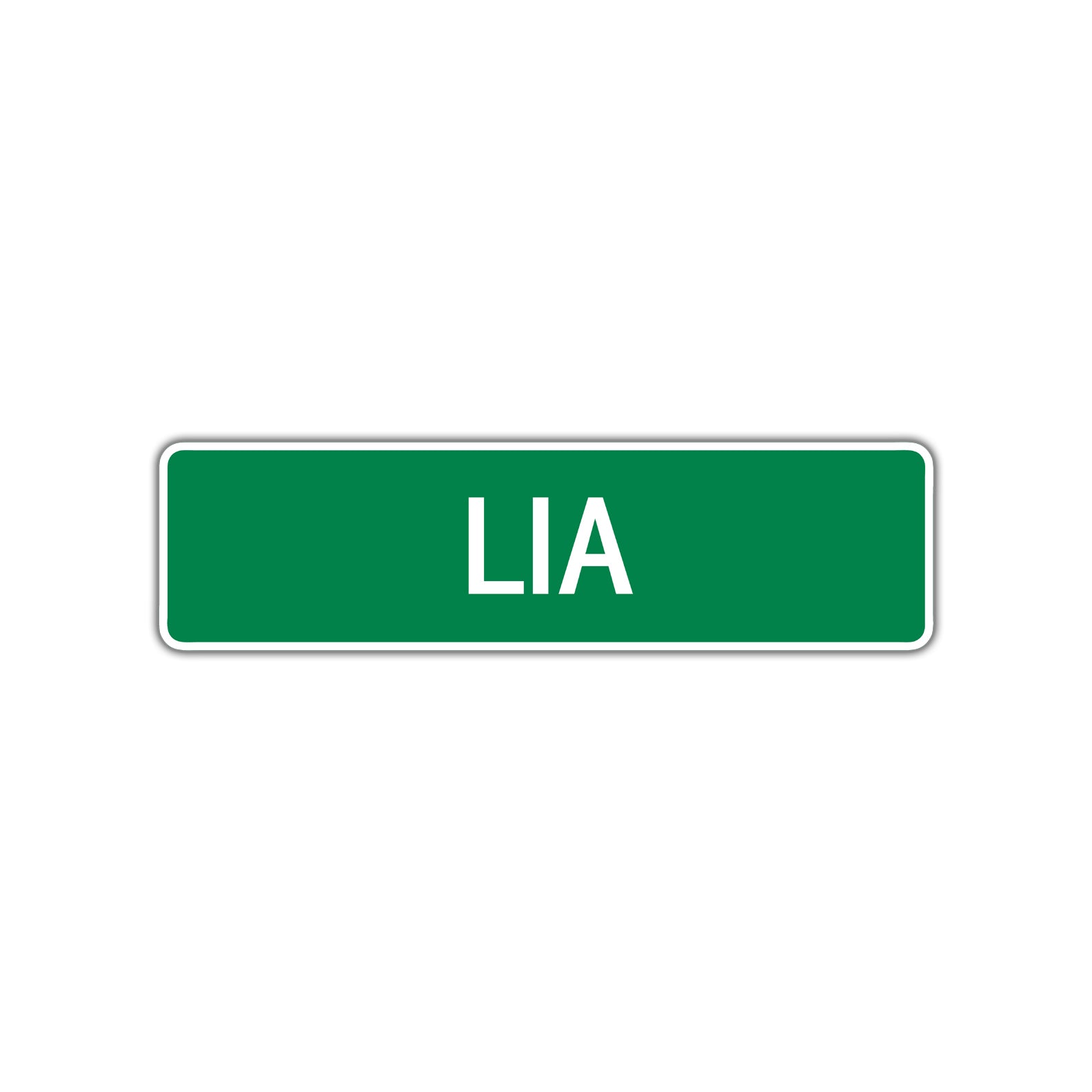 Lia Street Sign Children Name Room Plate - Sign Fever