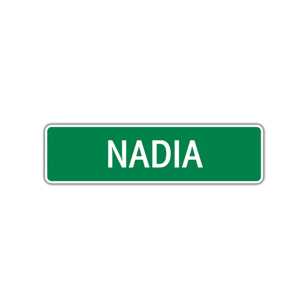 Nadia Street Sign Children Name Room Plate - Sign Fever