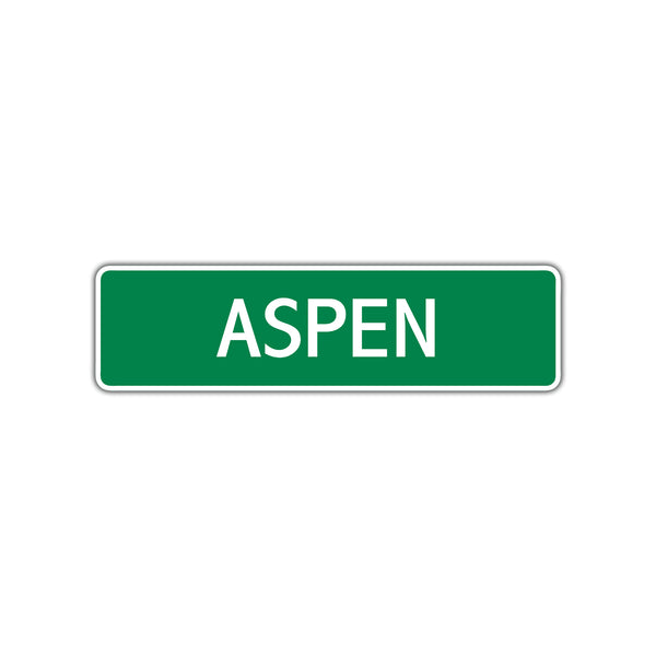 Aspen Street Sign Children Name Room Plate - Sign Fever