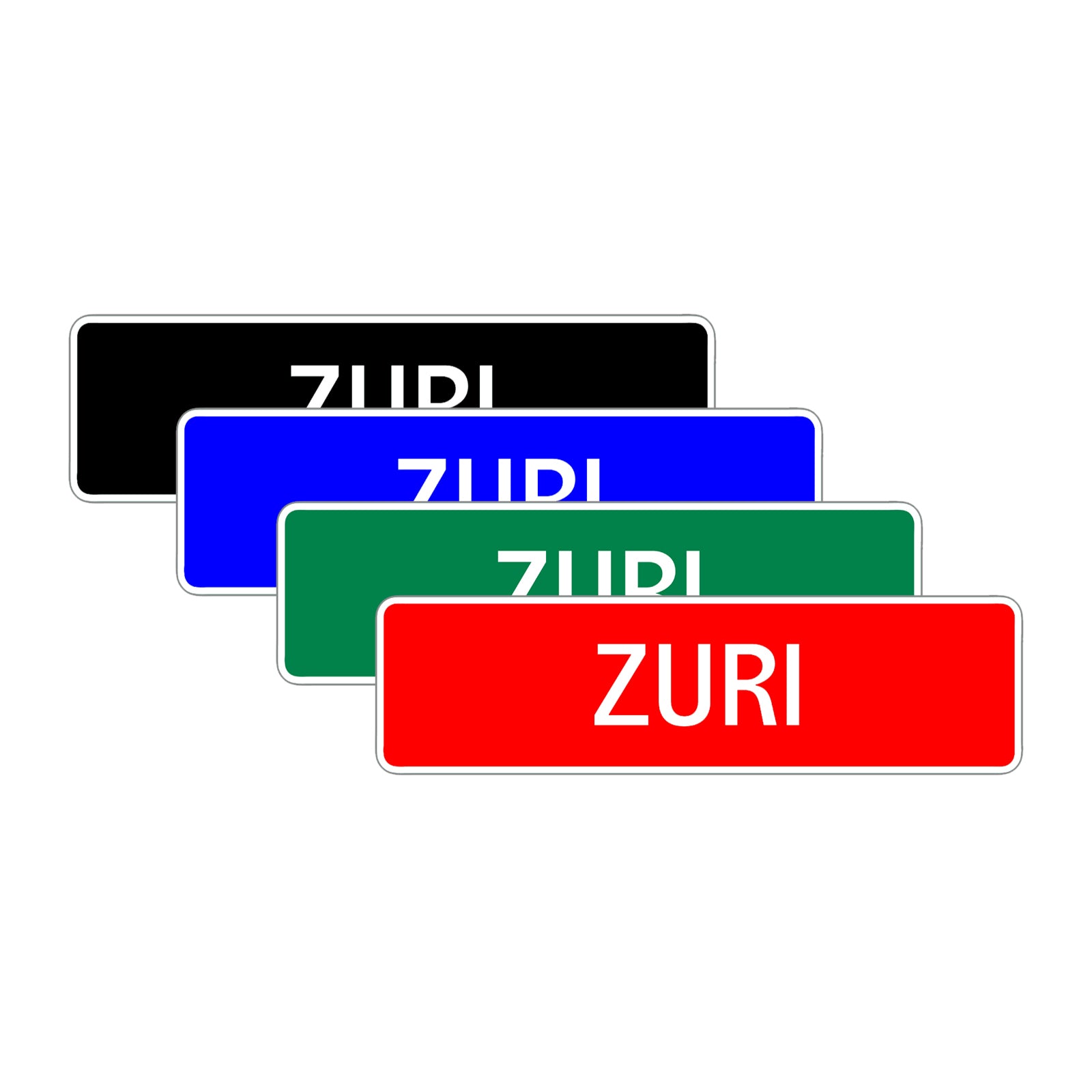 Zuri Street Sign Children Name Room Plate – Sign Fever