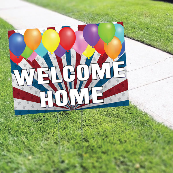 Welcome Home Coroplast Yard Sign - Sign Fever