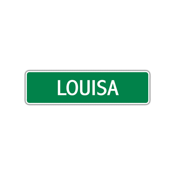 Louisa Street Sign Children Name Room Plate - Sign Fever