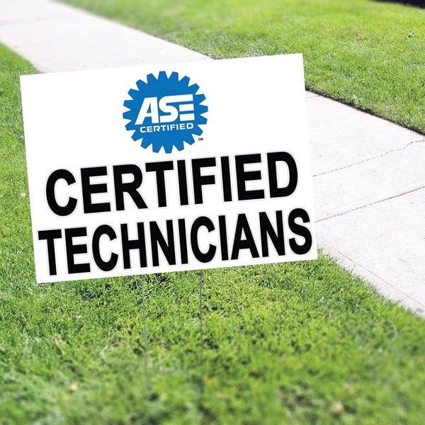 Certified Technician Coroplast Yard Sign - Sign Fever