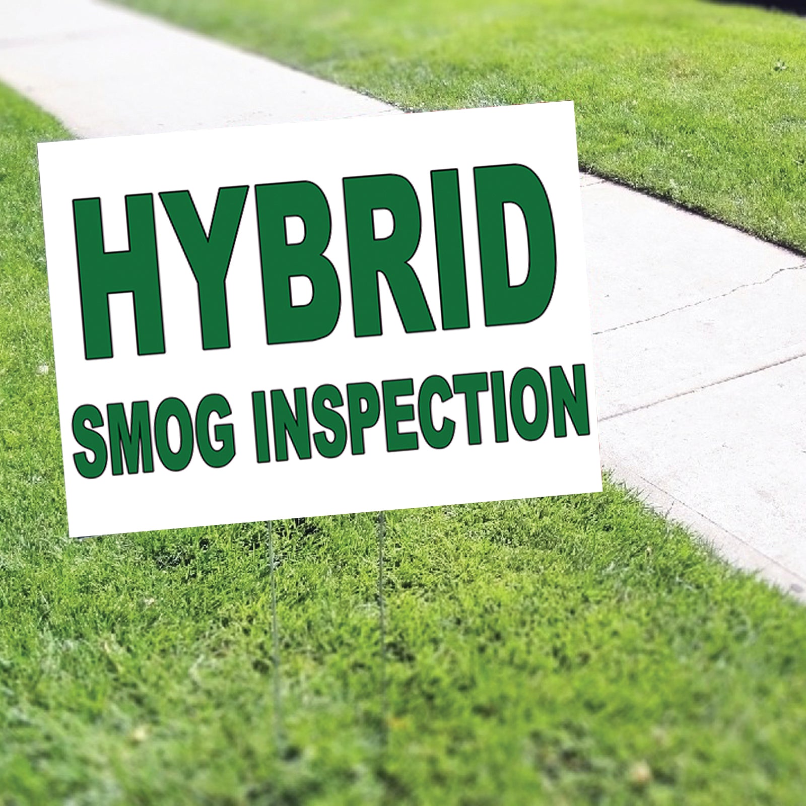 Hybrid Smog Inspection Coroplast Yard Sign – Sign Fever