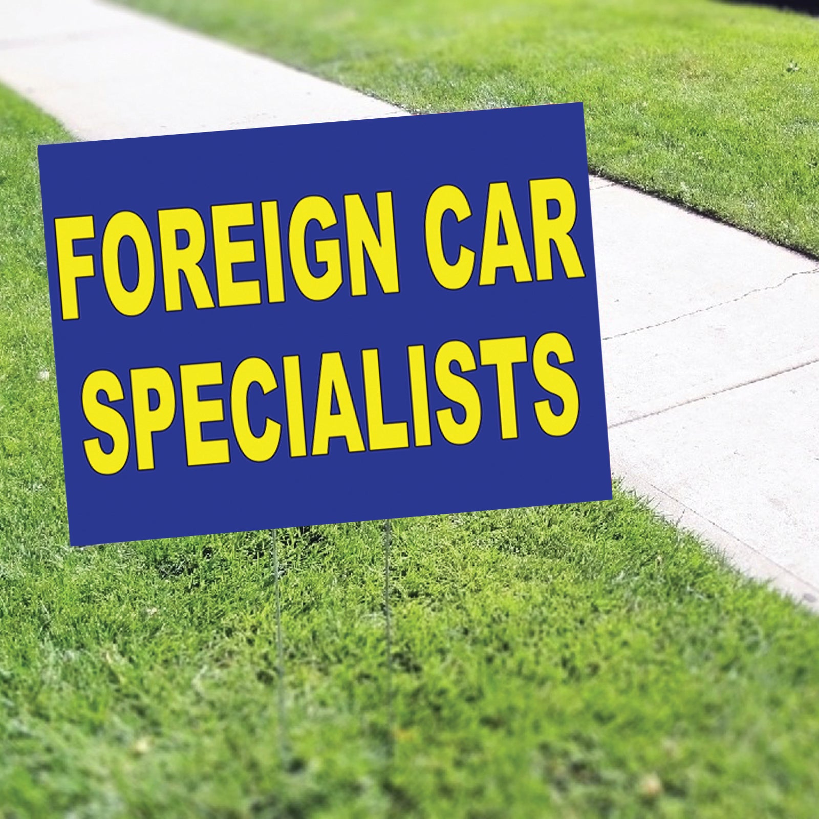 Foreign Car Specialists Coroplast Yard Sign - Sign Fever
