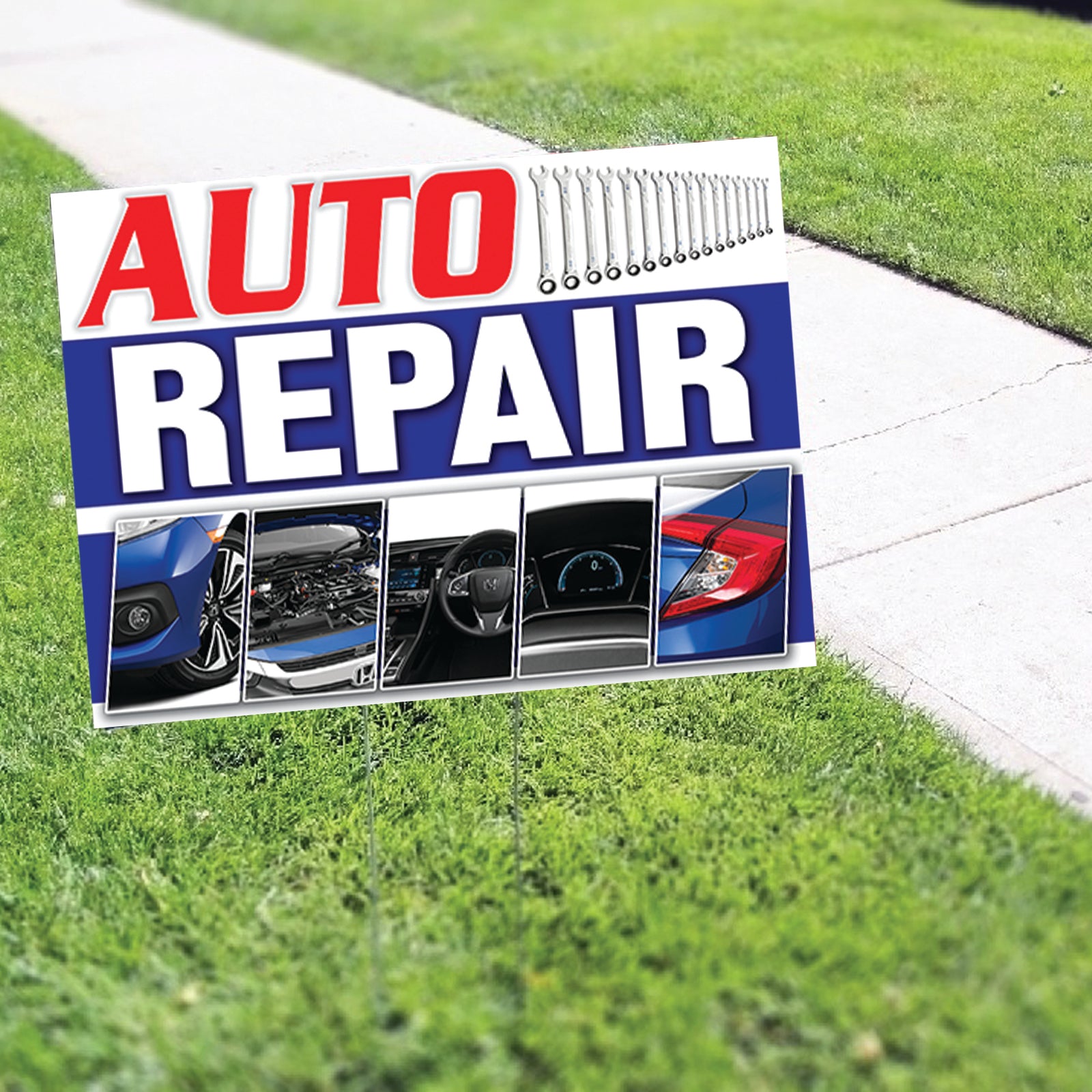 Auto Repair Coroplast Yard Sign - Sign Fever