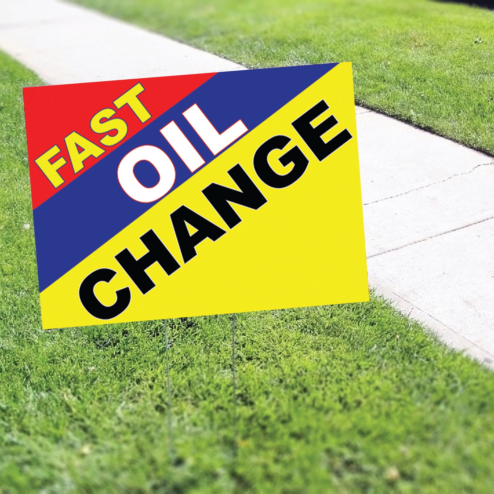 Fast Oil Change Coroplast Yard Sign - Sign Fever