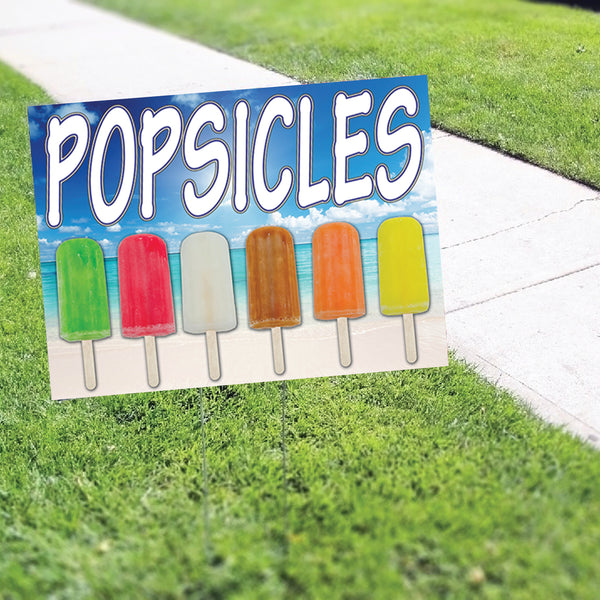 Popsicles Coroplast Yard Sign - Sign Fever