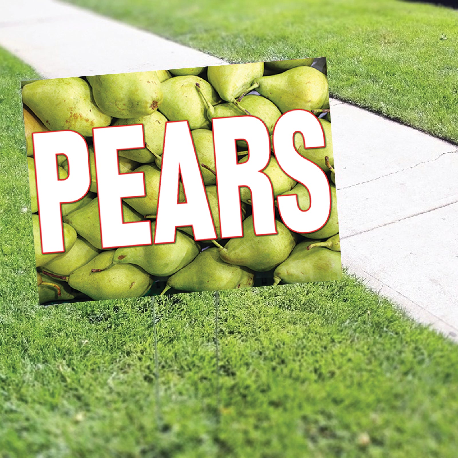 Pears Coroplast Yard Sign - Sign Fever