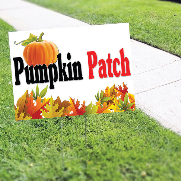 Pumpkin Patch Coroplast Yard Sign - Sign Fever