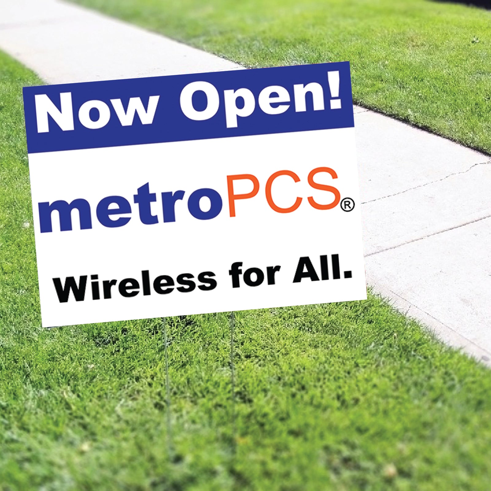 Now Open Metro PCS Coroplast Yard Sign - Sign Fever