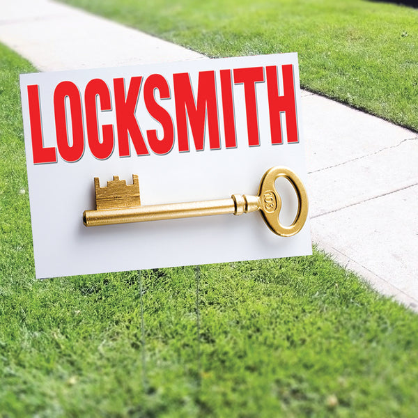 Locksmith Coroplast Yard Sign - Sign Fever