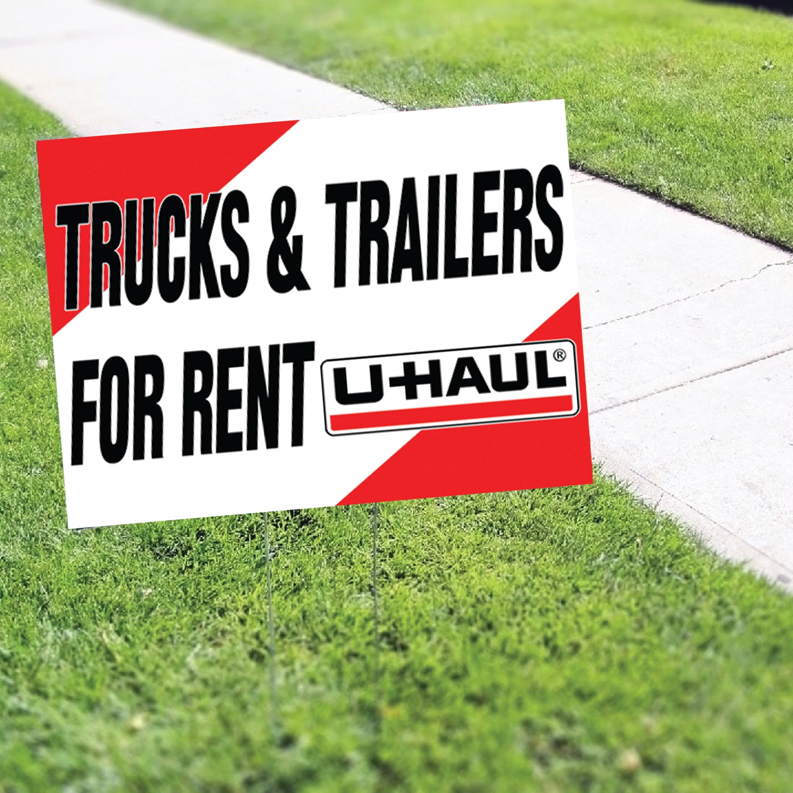 Trucks & Trailers For Rent Coroplast Yard Sign – Sign Fever