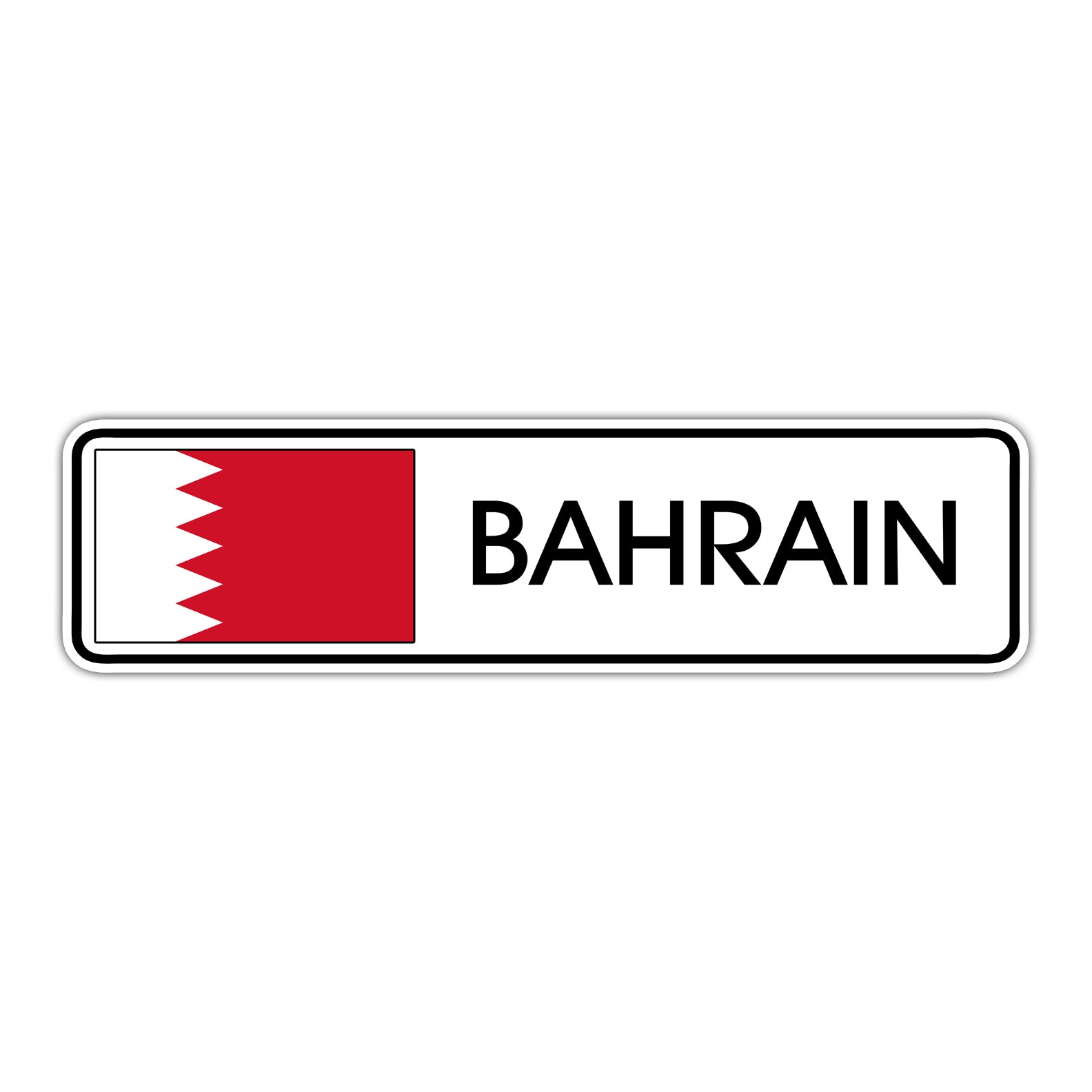 Bahrain Country Flag Aluminum Street Sign - Sign Fever