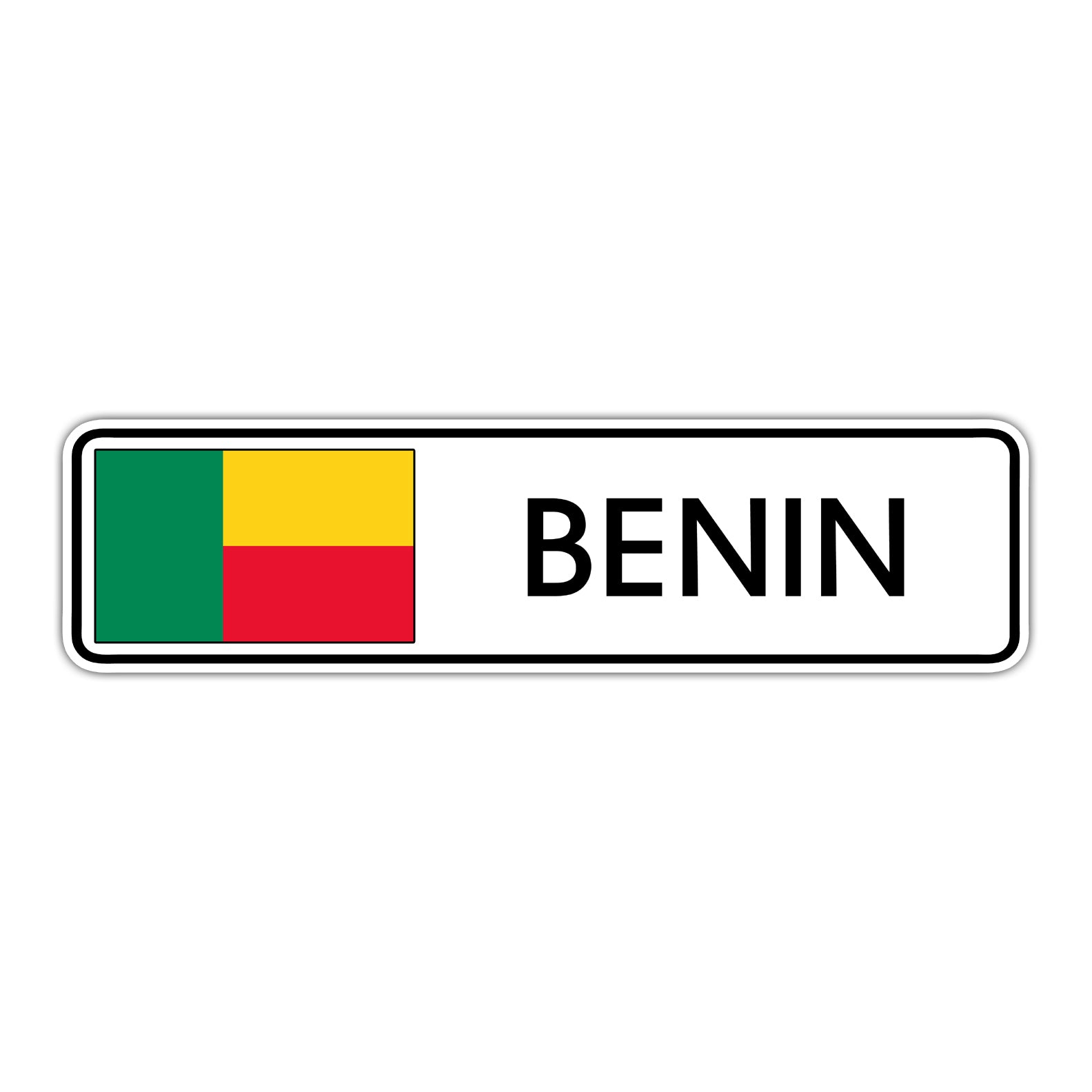 Benin Country Flag Aluminum Street Sign – Sign Fever