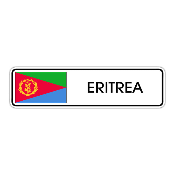 Eritrea Country Flag Aluminum Street Sign - Sign Fever