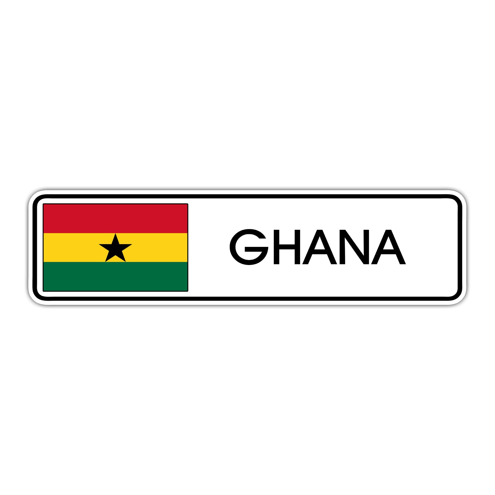 Ghana Country Flag Aluminum Street Sign – Sign Fever