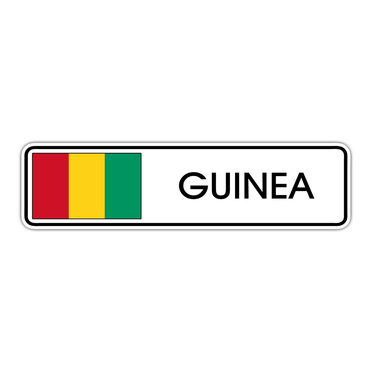Guinea Country Flag Aluminum Street Sign – Sign Fever