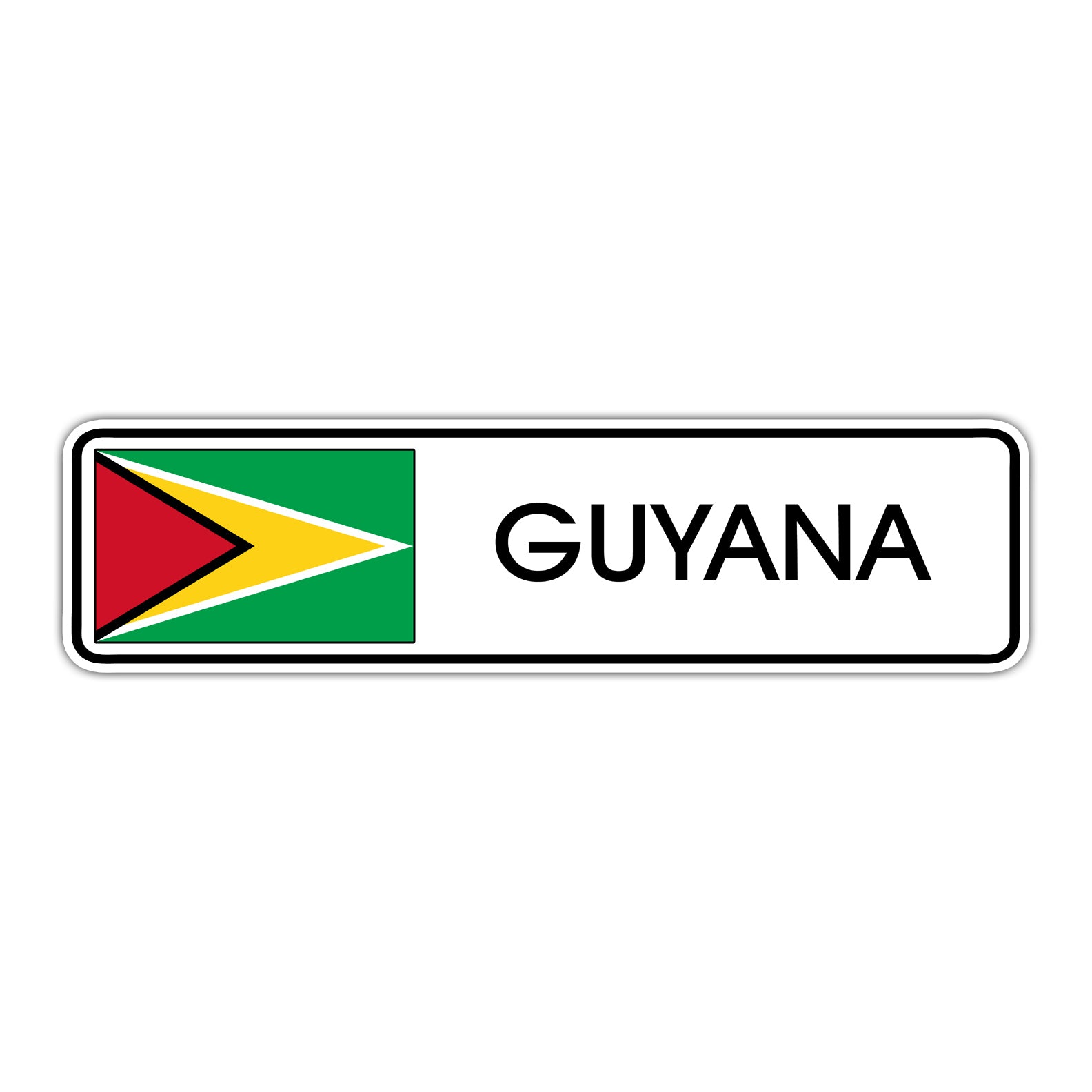 Guyana Country Flag Aluminum Street Sign – Sign Fever