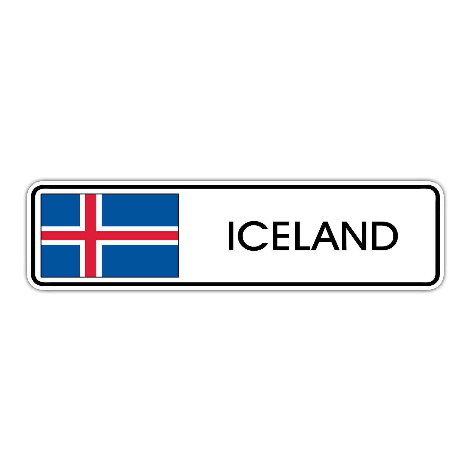 Iceland Country Flag Aluminum Street Sign – Sign Fever