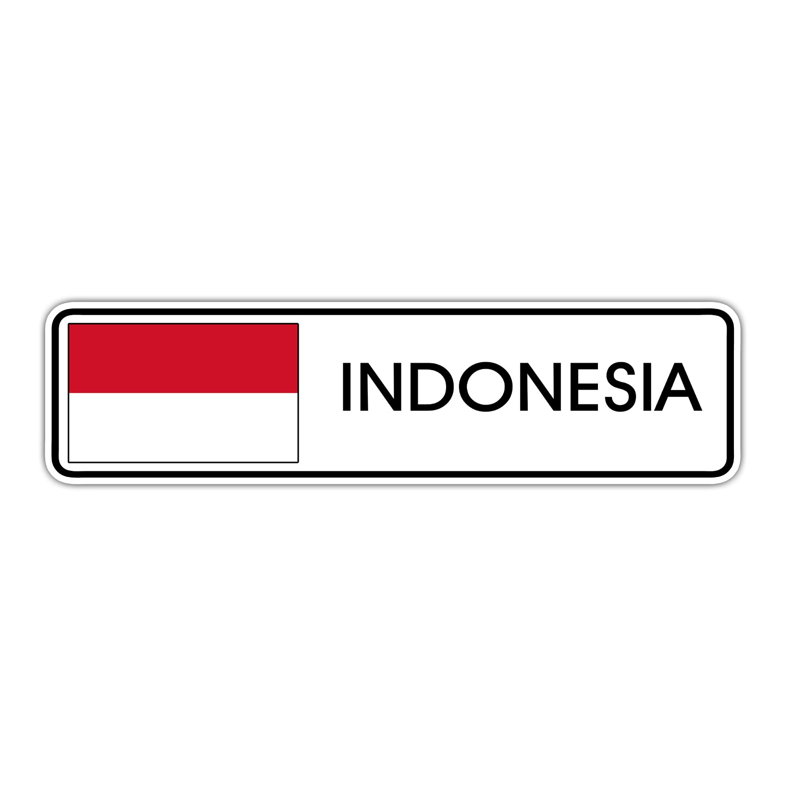 Indonesia Country Flag Aluminum Street Sign – Sign Fever