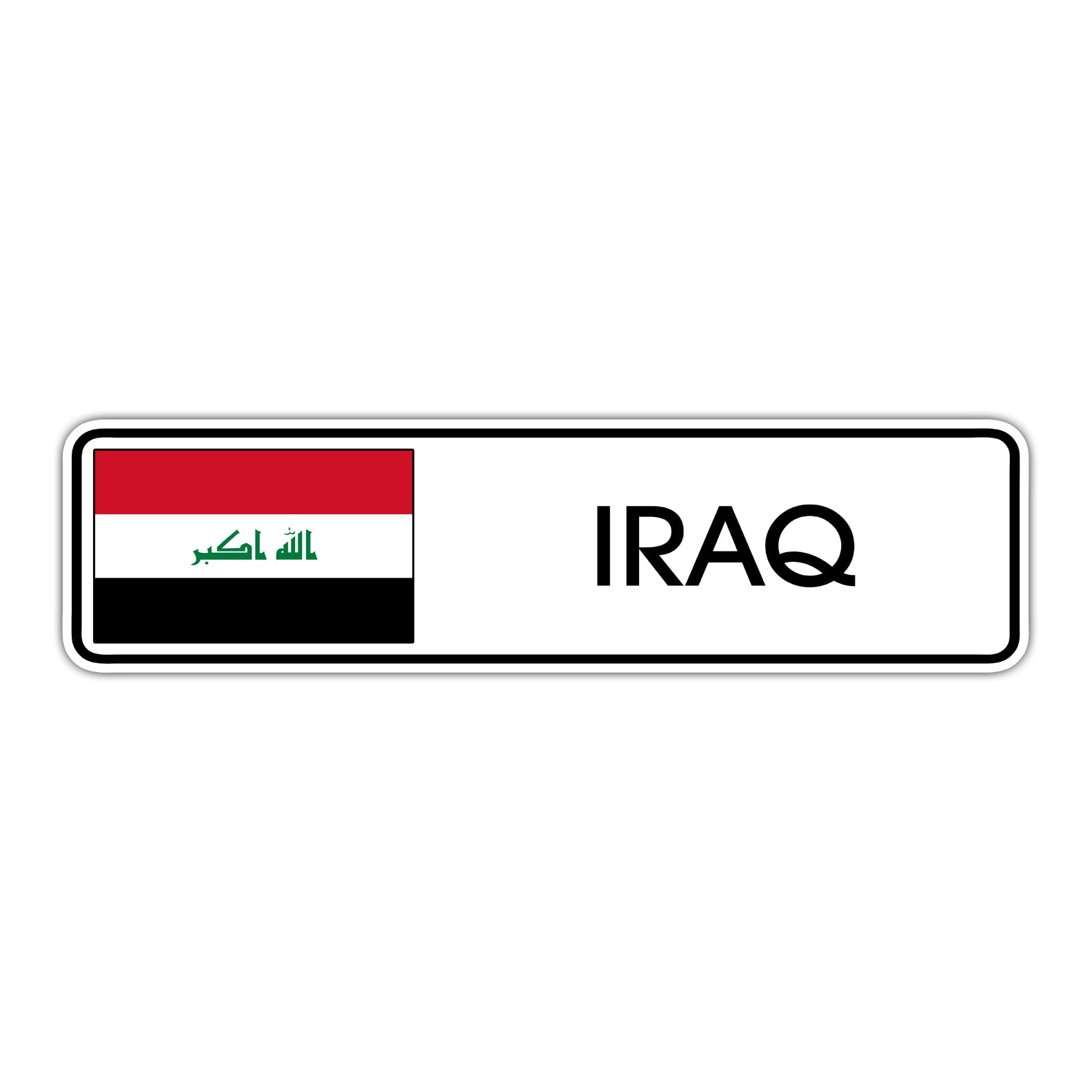 Iraq Country Flag Aluminum Street Sign – Sign Fever