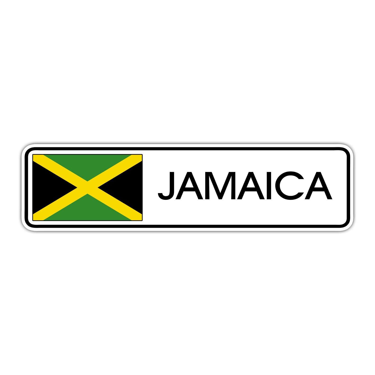 Jamaica Country Flag Aluminum Street Sign - Sign Fever