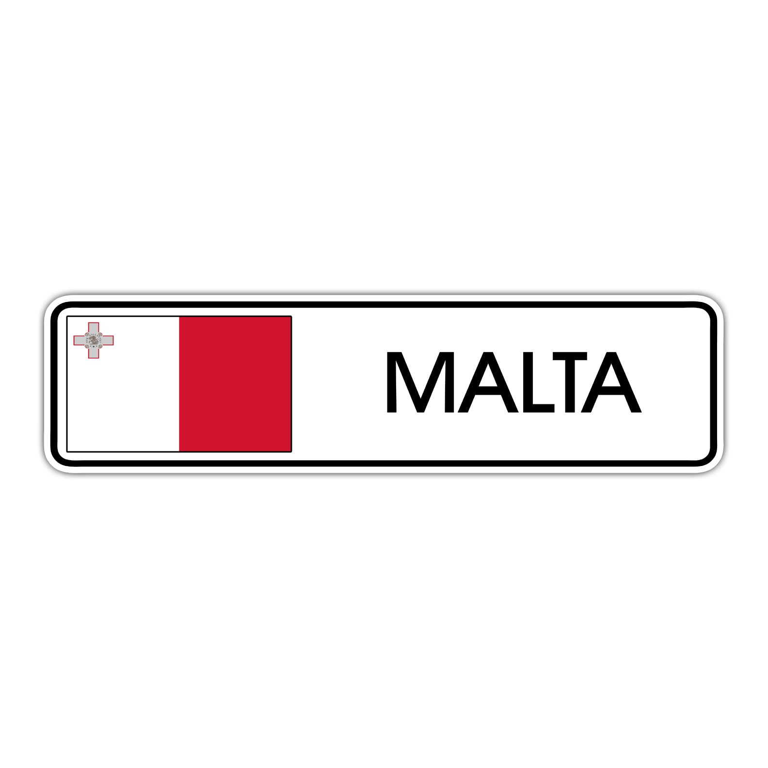 Malta Country Flag Aluminum Street Sign – Sign Fever