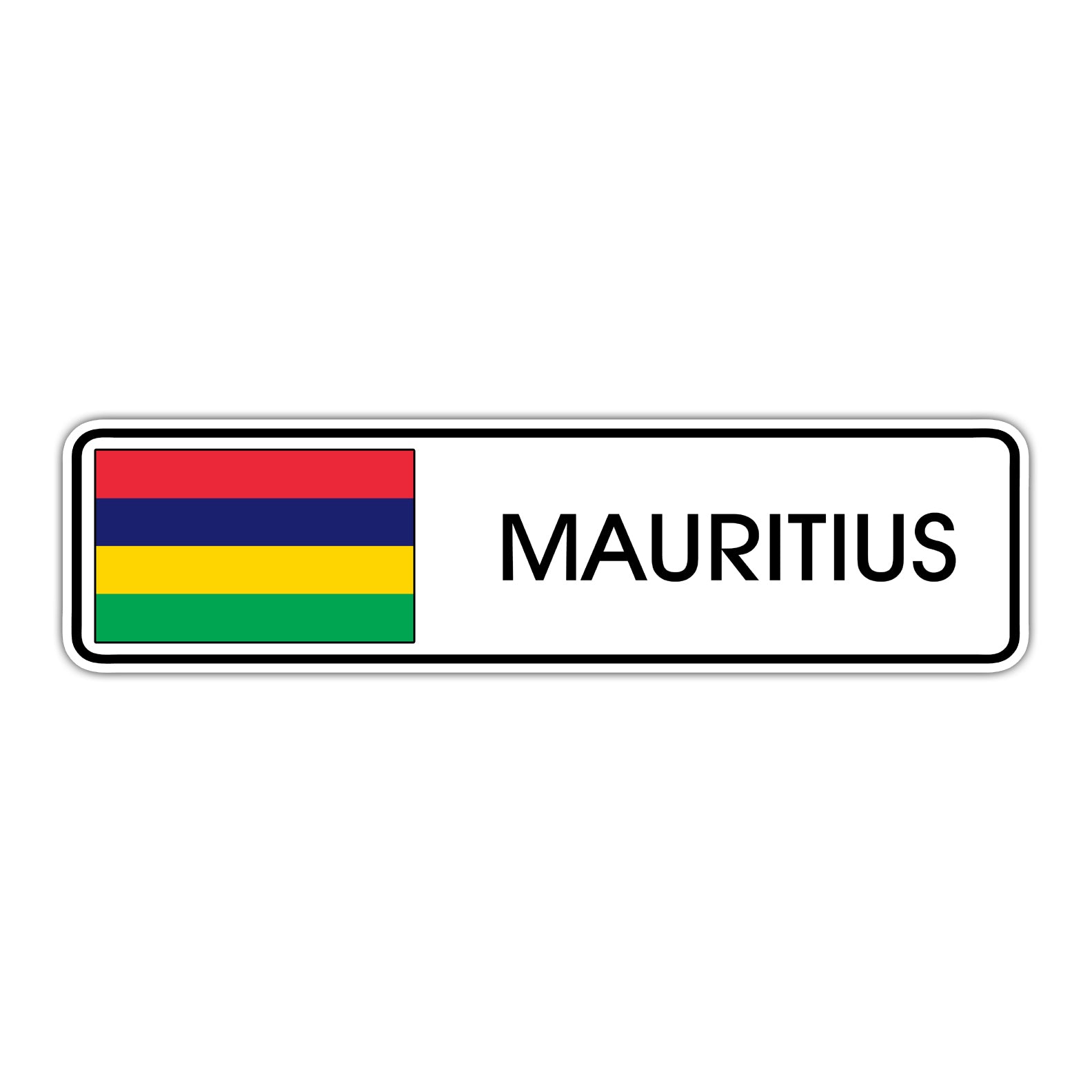 Mauritius Country Flag Aluminum Street Sign – Sign Fever
