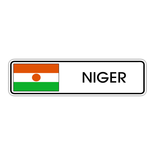 Niger Country Flag Aluminum Street Sign - Sign Fever