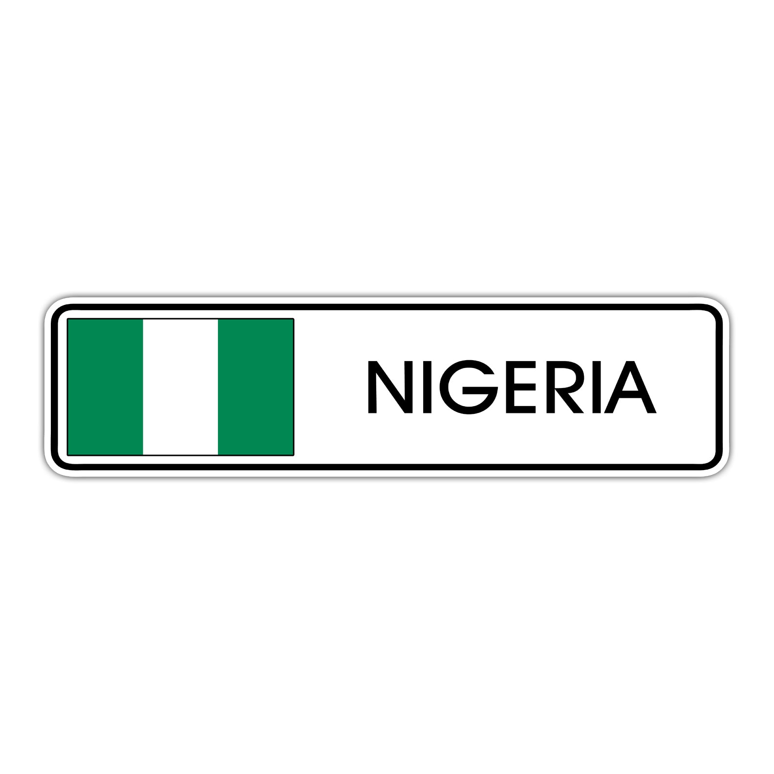 Nigeria Country Flag Aluminum Street Sign – Sign Fever
