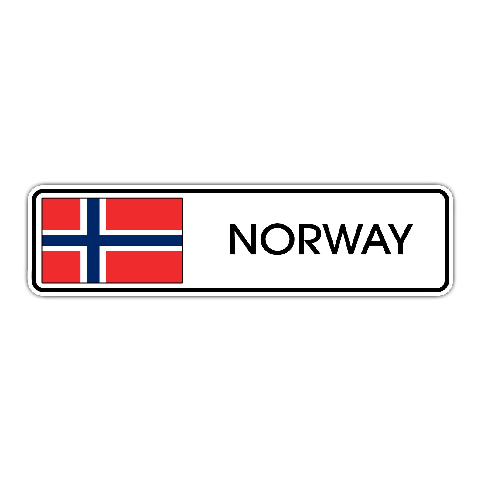 Norway Country Flag Aluminum Street Sign – Sign Fever