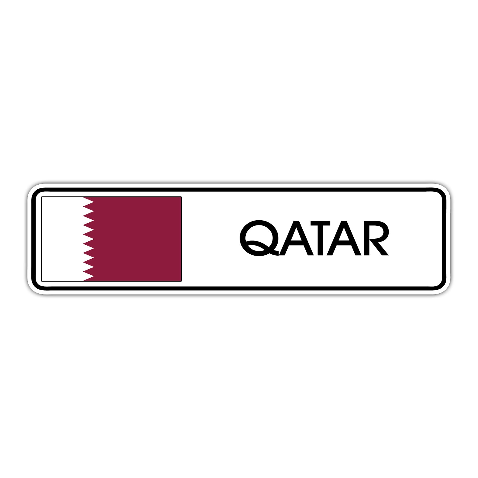 Qatar Country Flag Aluminum Street Sign – Sign Fever