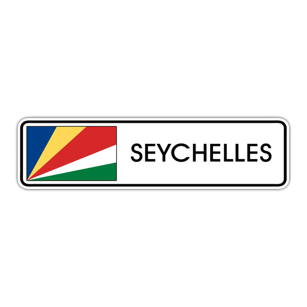 Seychelles Country Flag Aluminum Street Sign - Sign Fever