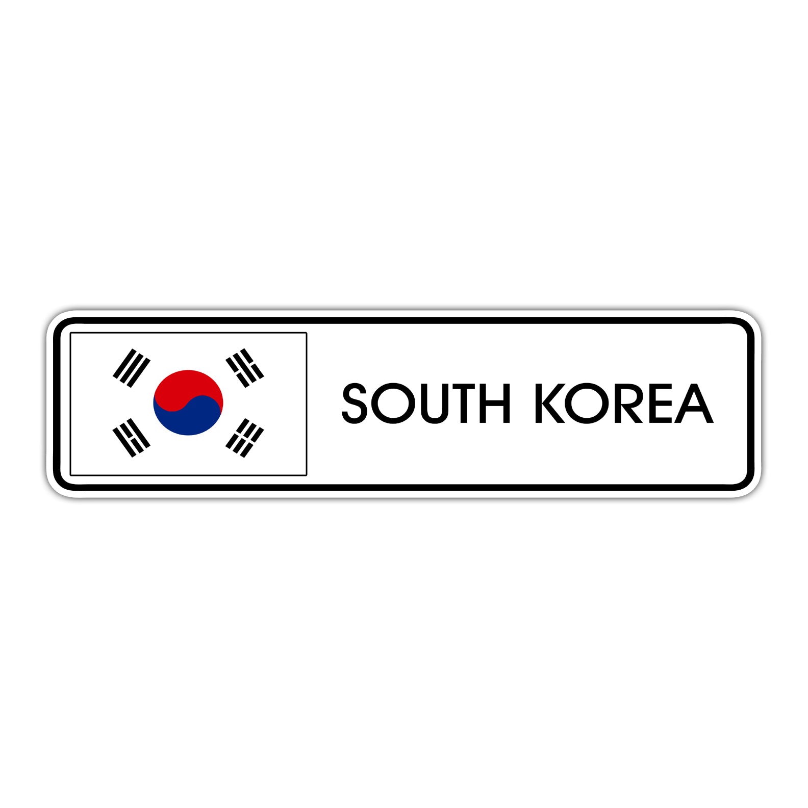 South Korea Country Flag Aluminum Street Sign – Sign Fever