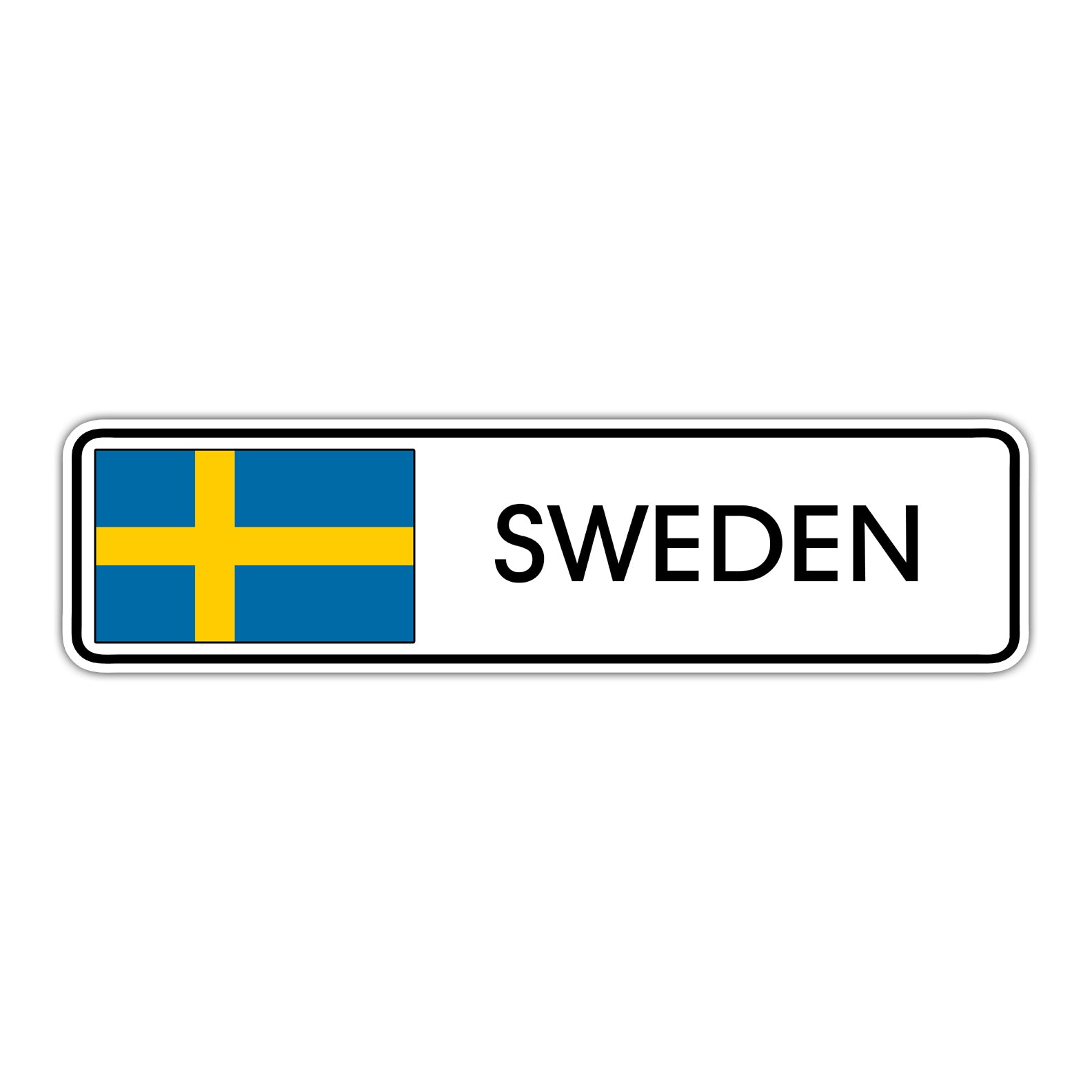Sweden Country Flag Aluminum Street Sign – Sign Fever