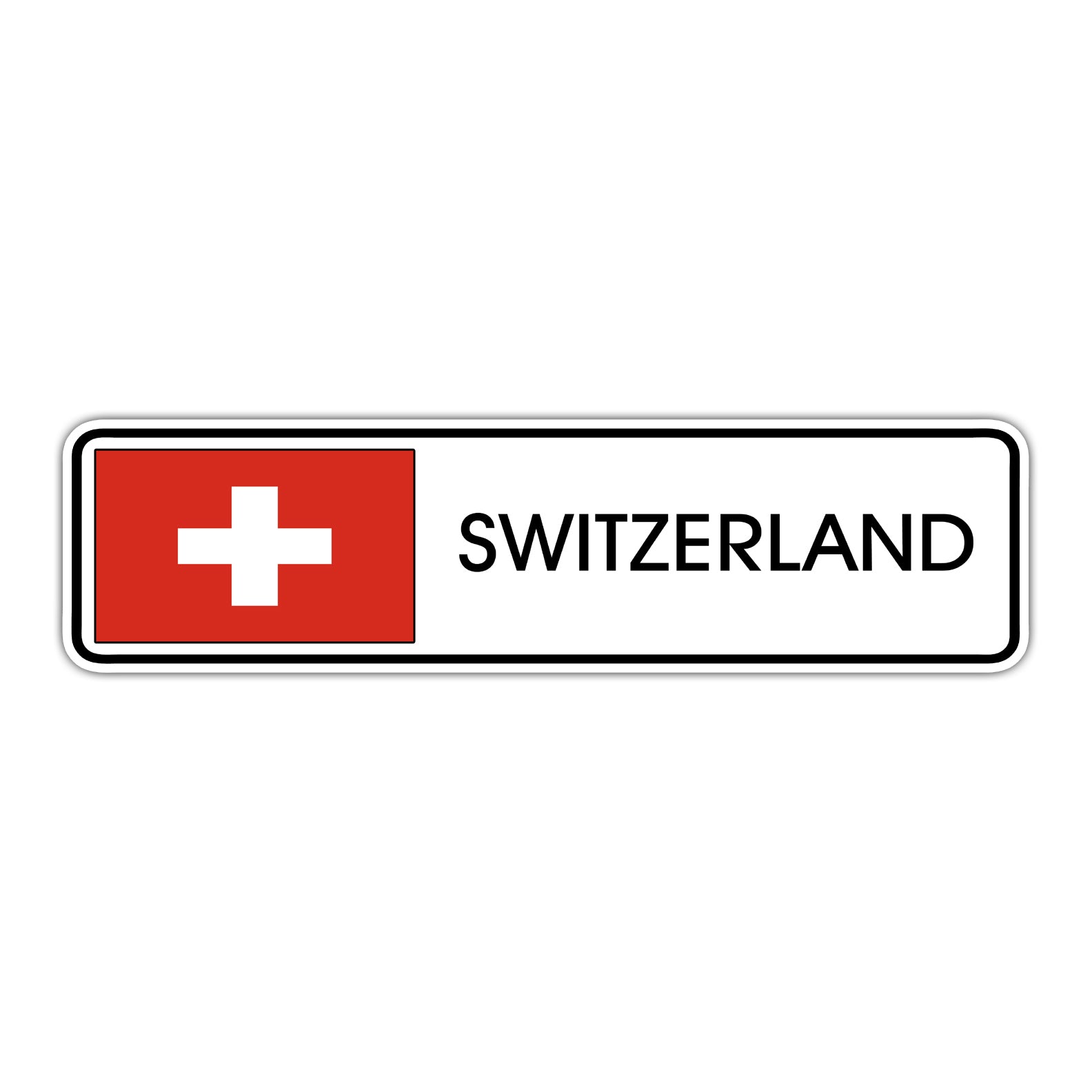 Switzerland Country Flag Aluminum Street Sign – Sign Fever
