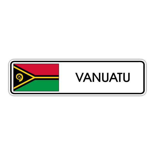 Vanuatu Country Flag Aluminum Street Sign - Sign Fever